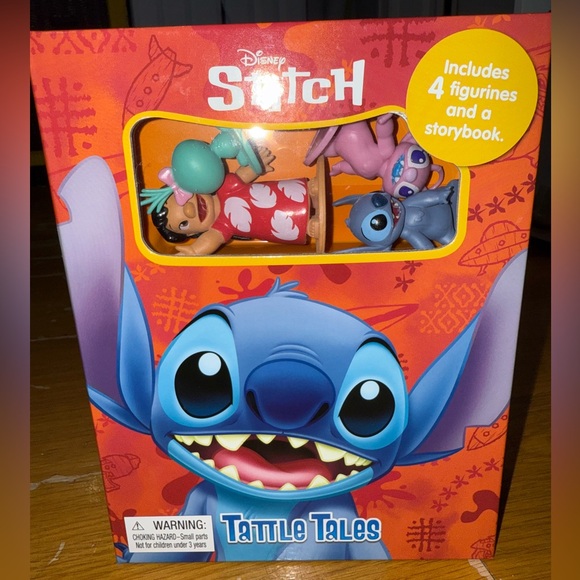 Disney | Toys | Disney Stitch Tattle Tales Book Incluyes 4 Figurines ...